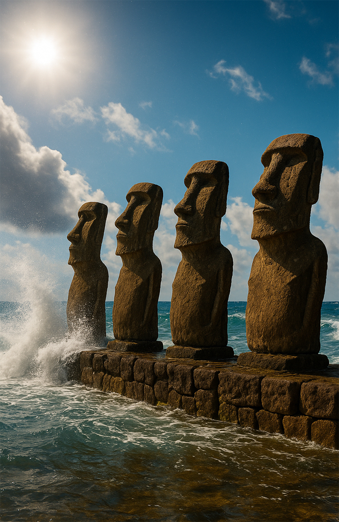 Iconic statues threatened by rising sea levels